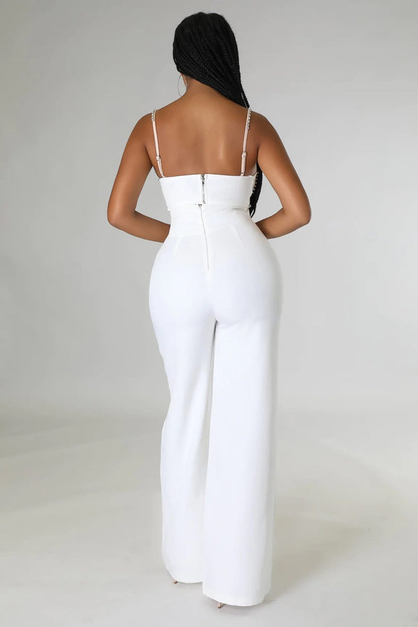 Top Tier All White Pant Set - Kois Kloset